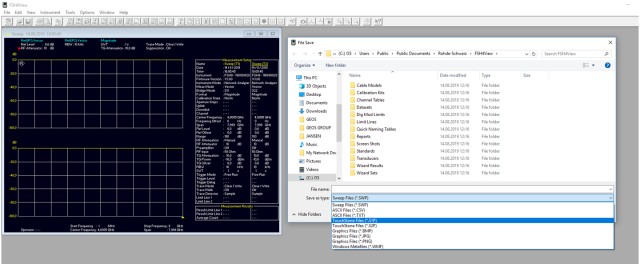 FSH: Store measurement result as S2P Touchstone file - Rohde & Schwarz ...