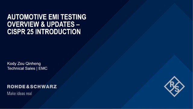EMC and full-vehicle antenna testing webinars - Rohde & Schwarz China
